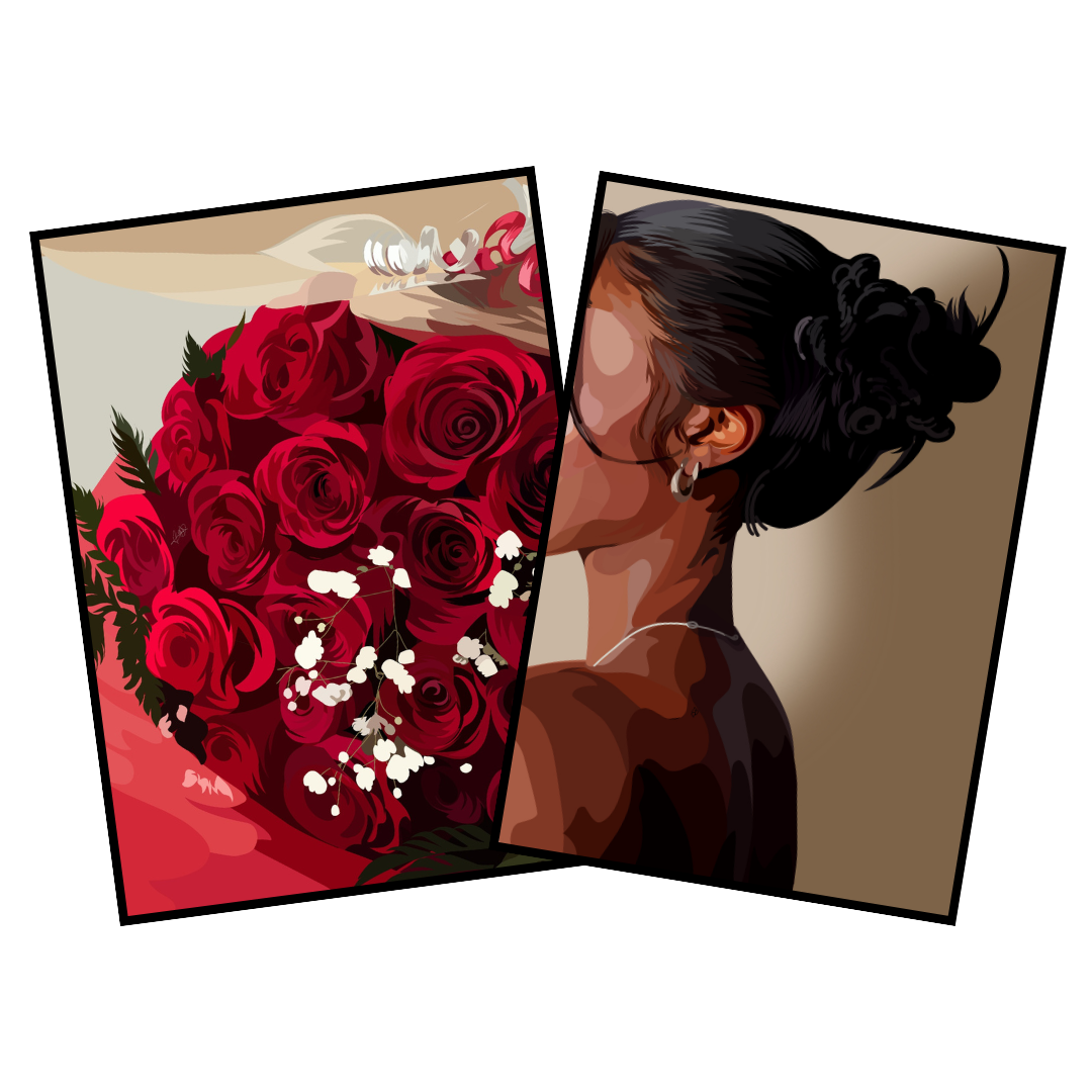 Art Print Bundle : Red Roses + Soft & Simple V - SmardArt