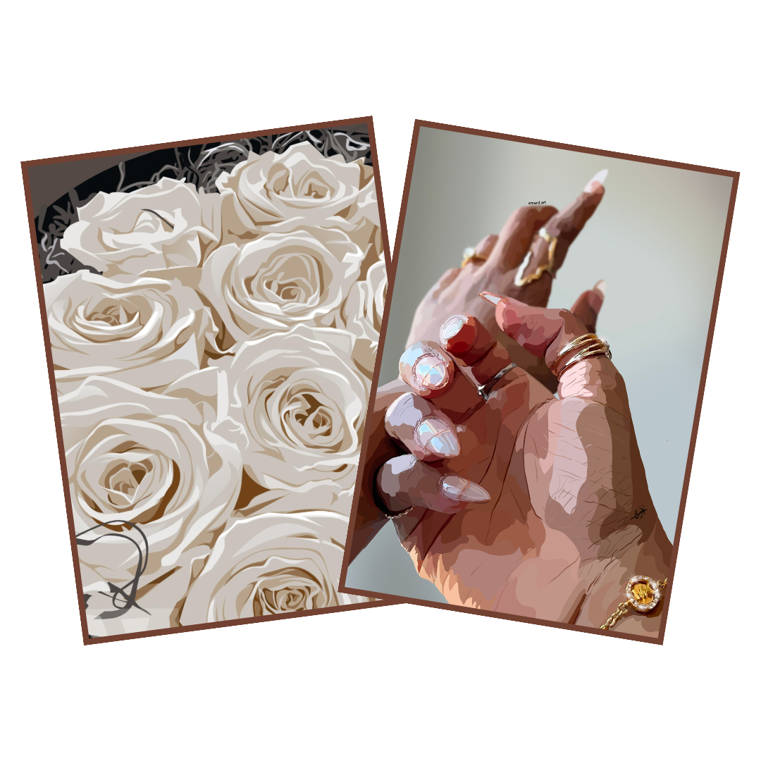 Art Print Bundle : White Roses + Simple Glam - SmardArt